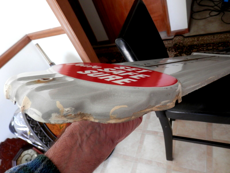 VINTAGE ORIGINAL 1940's PRESTONE ANTI-FREEZE PORCELAIN THERMOMETER SIGN ...