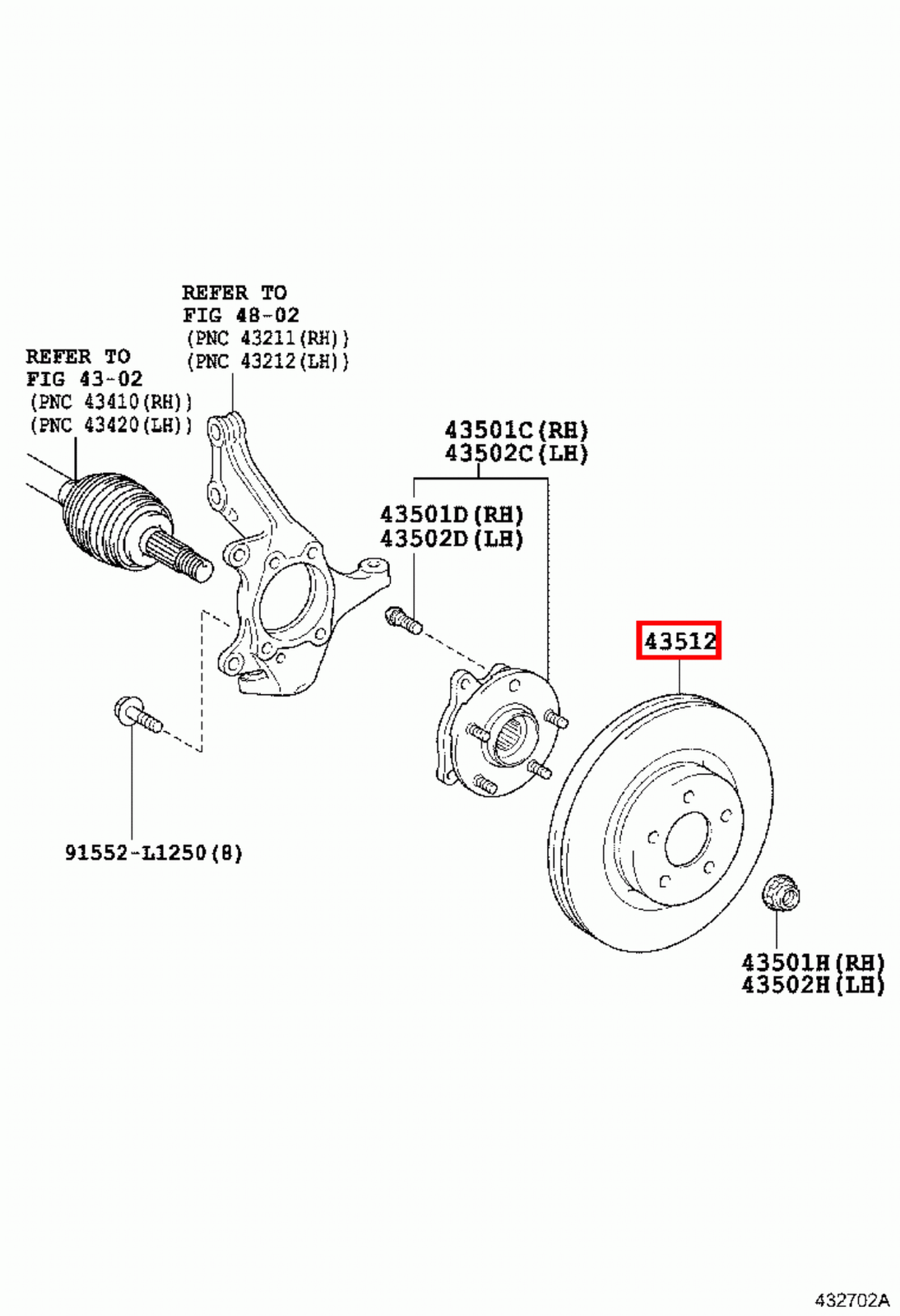Genuine Toyota RAV4 ASA33 ALA49 ALA41 ALA40 ALA30 ACA38 ACA36 Front ...