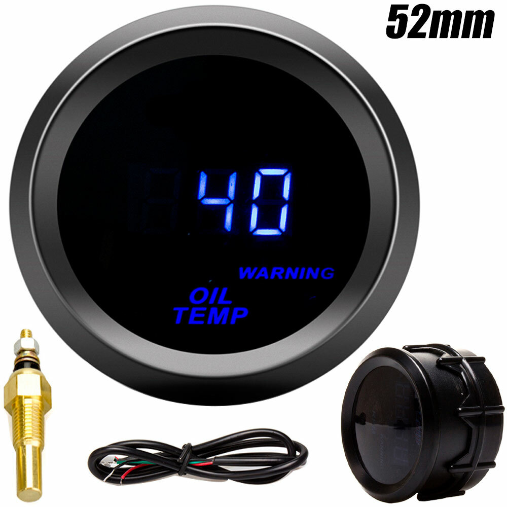 Hotsystem Universal Black 2" 52mm Digital LED Oil Temp Temperature ...