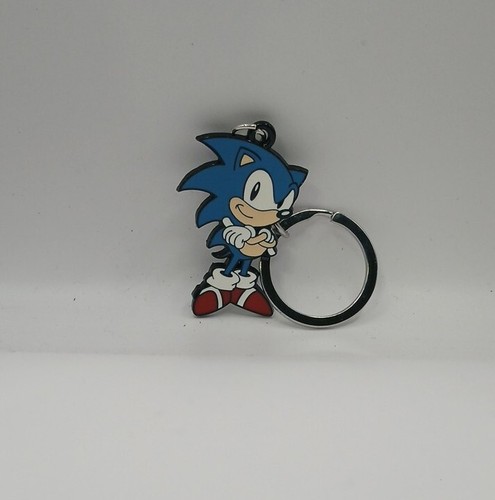 Sonic The Hedgehog Keychain Metal & Enamel Almost 2 Inches Tall Fast ...
