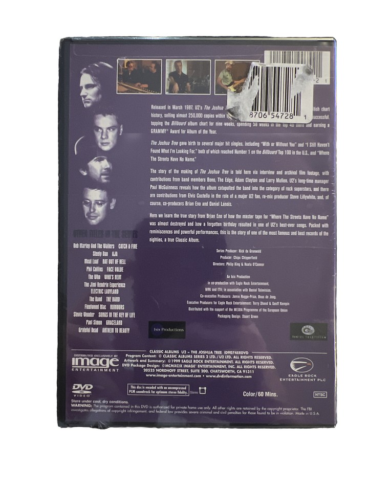 Classic Albums Series - U2: The Joshua Tree (DVD, 2000) Factory sealed ...