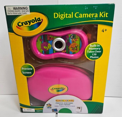 Crayola Digital Camera Kit, Built-In Memory 120 Photos Kids Age 4 ...