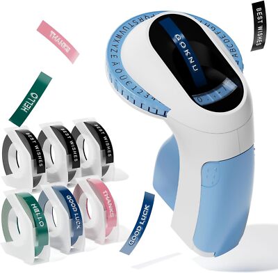 Dymo Embossing Label Maker with 5 Color Label Tapes 3/8" Dymo Omega ...