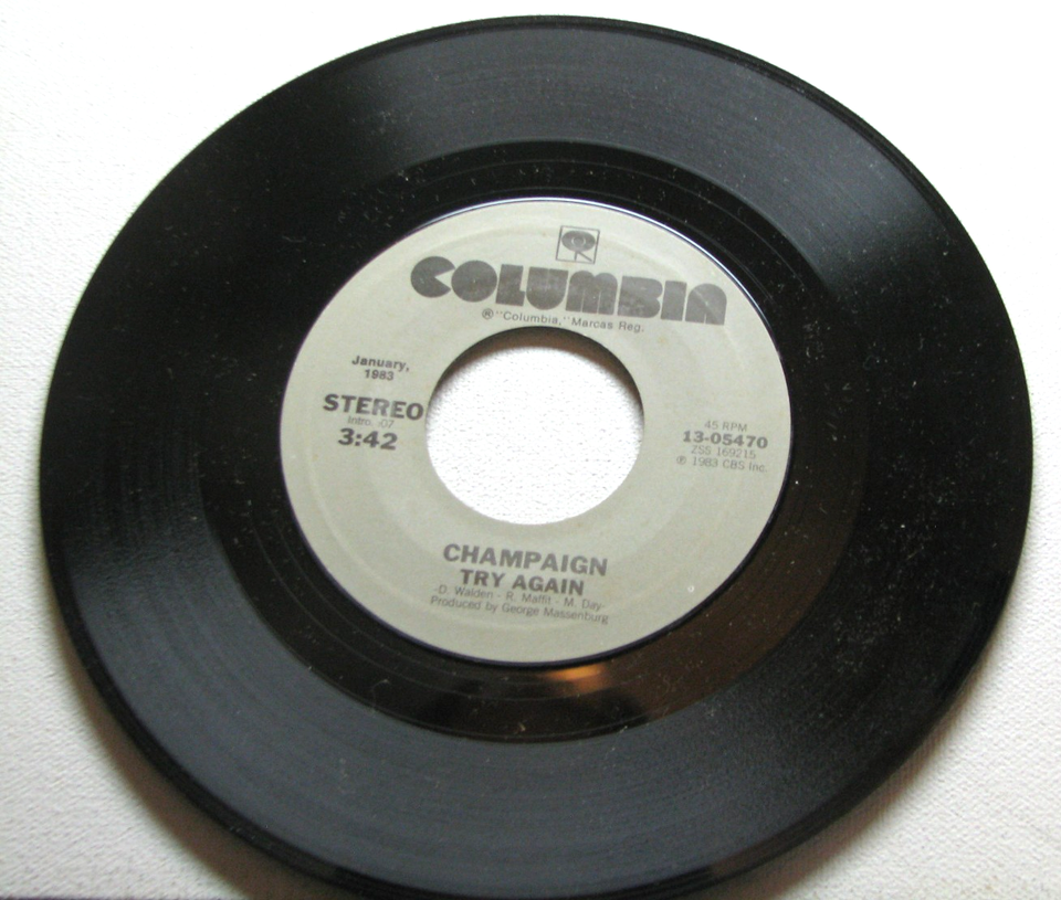45 RPM Single--- CHAMPAIGN: HOW 'BOUT US + TRY AGAIN | eBay