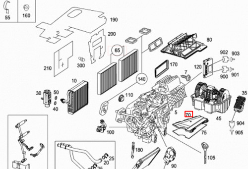 MERCEDES BENZ CL C216 EVAPORATOR HEATER BLOWER COVER A2218300103 | eBay
