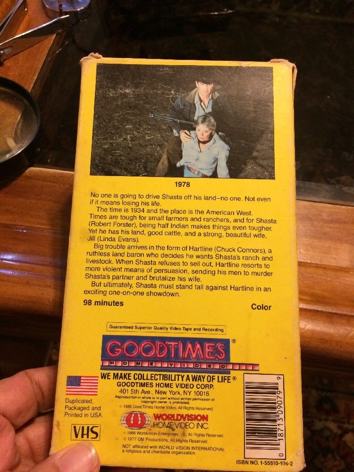 Standing Tall (VHS, 1978) Linda Evans Robert Forster Chuck Connors HTF ...