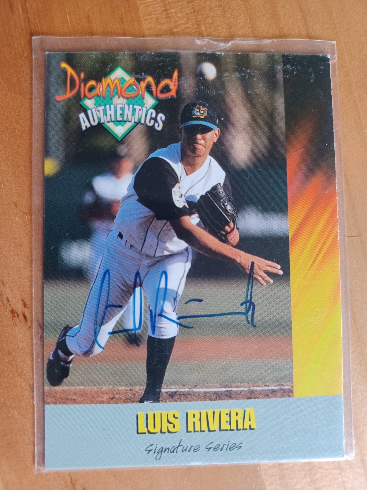 Luis Rivera 1992 Diamond Authentic Signature Series Blue Autograph # ...