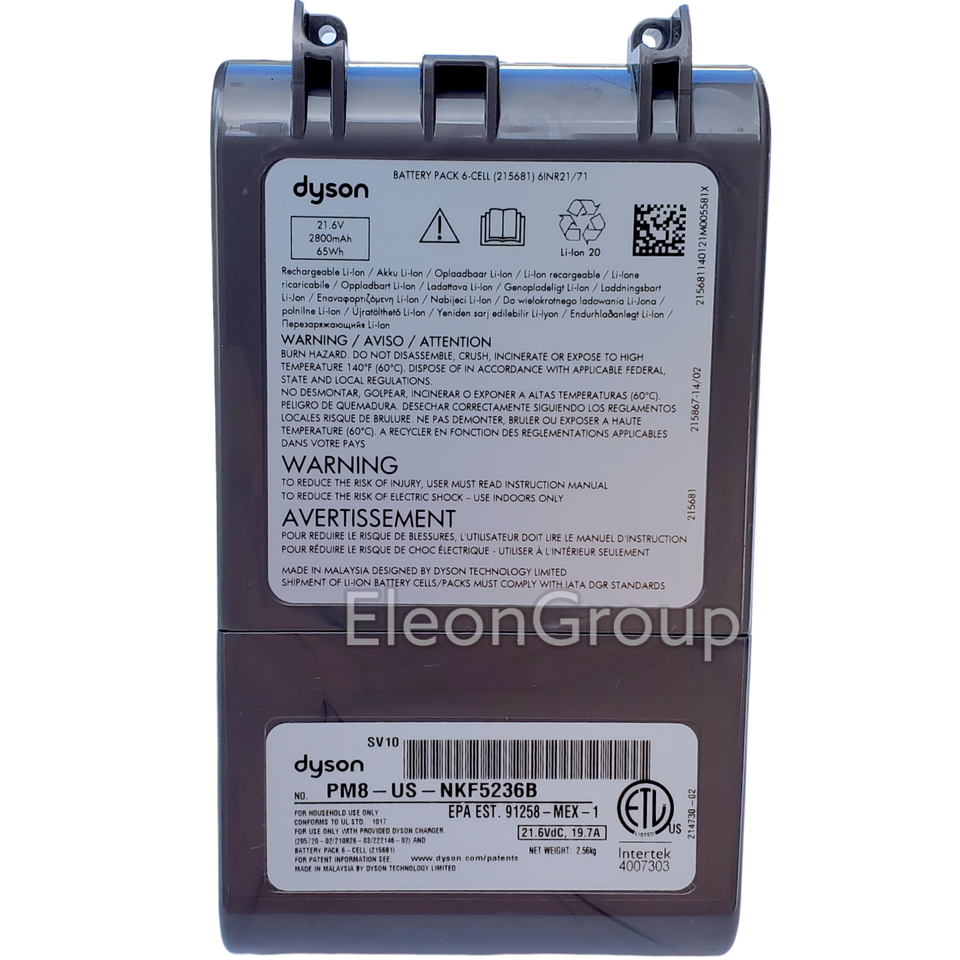 Dyson V8 SV25 Vacuum Battery 21.6V Rechargeable Origin Cordless 396035 ...