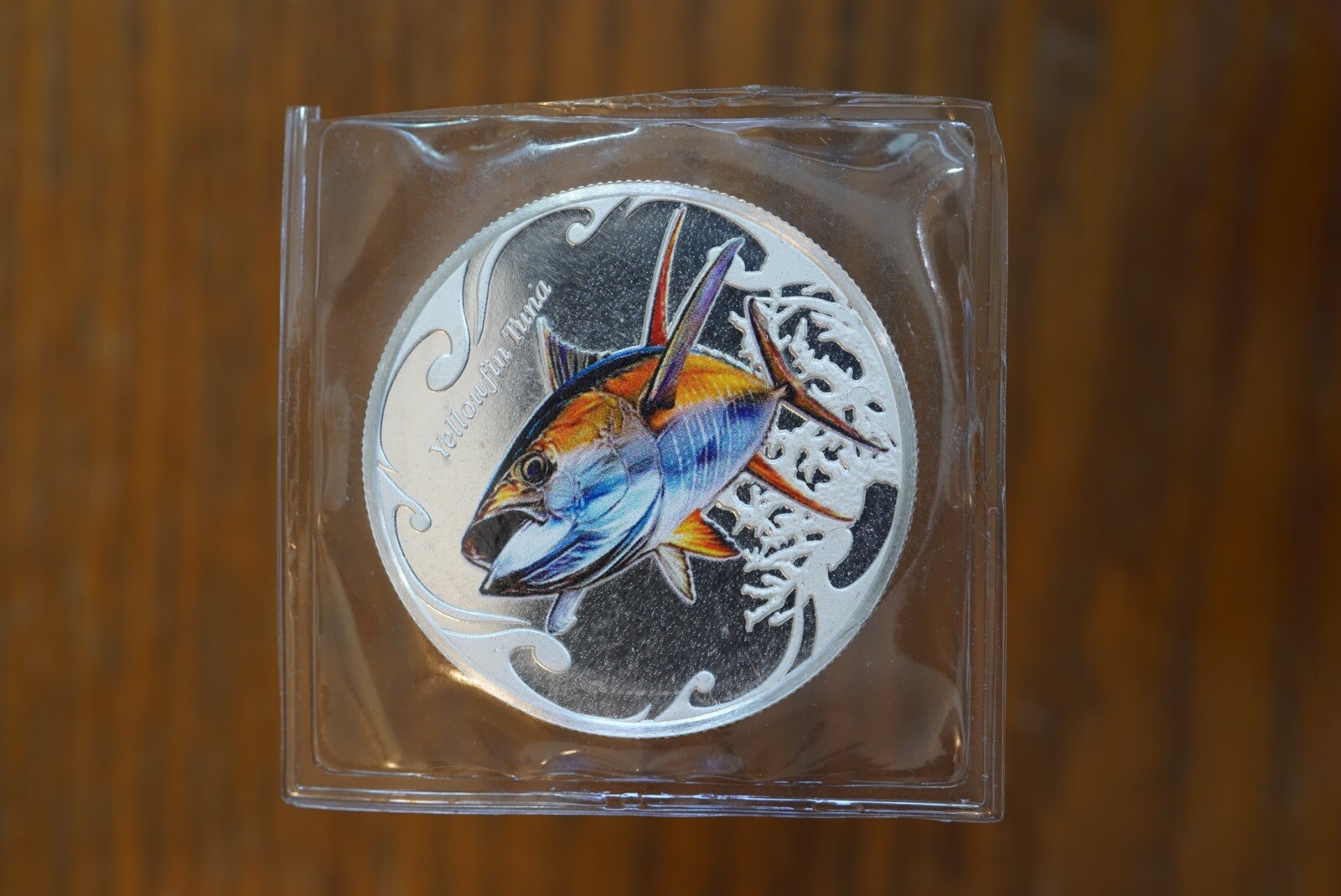 Yellowfin Tuna Colorized 1 Troy oz .999 Proof Fine Silver Fish Round ...