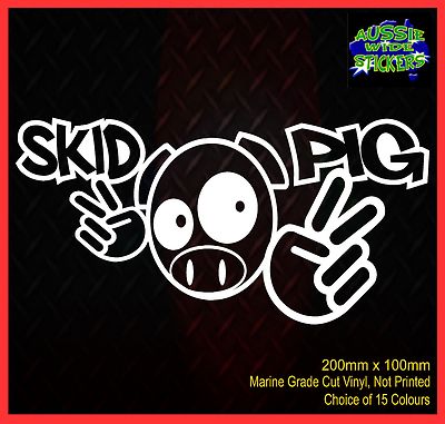 SKID PIG JDM illest Drift Hoon Stance Burn Out Funny Car Sticker Vinyl ...
