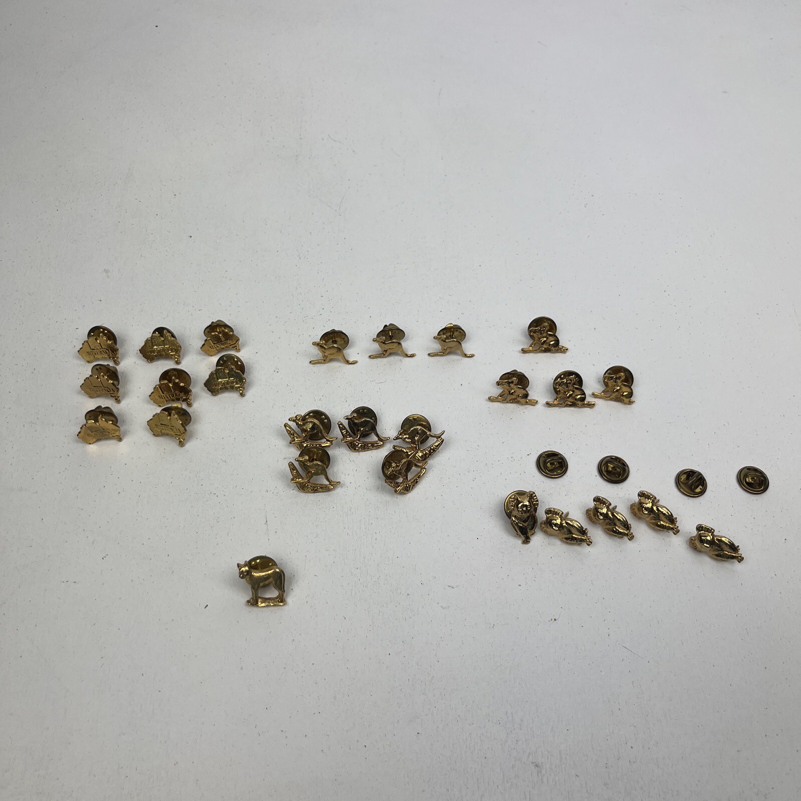 Australia Lapel Pin Lot Of 26 Australia Souvenir Small Size Gold Color ...