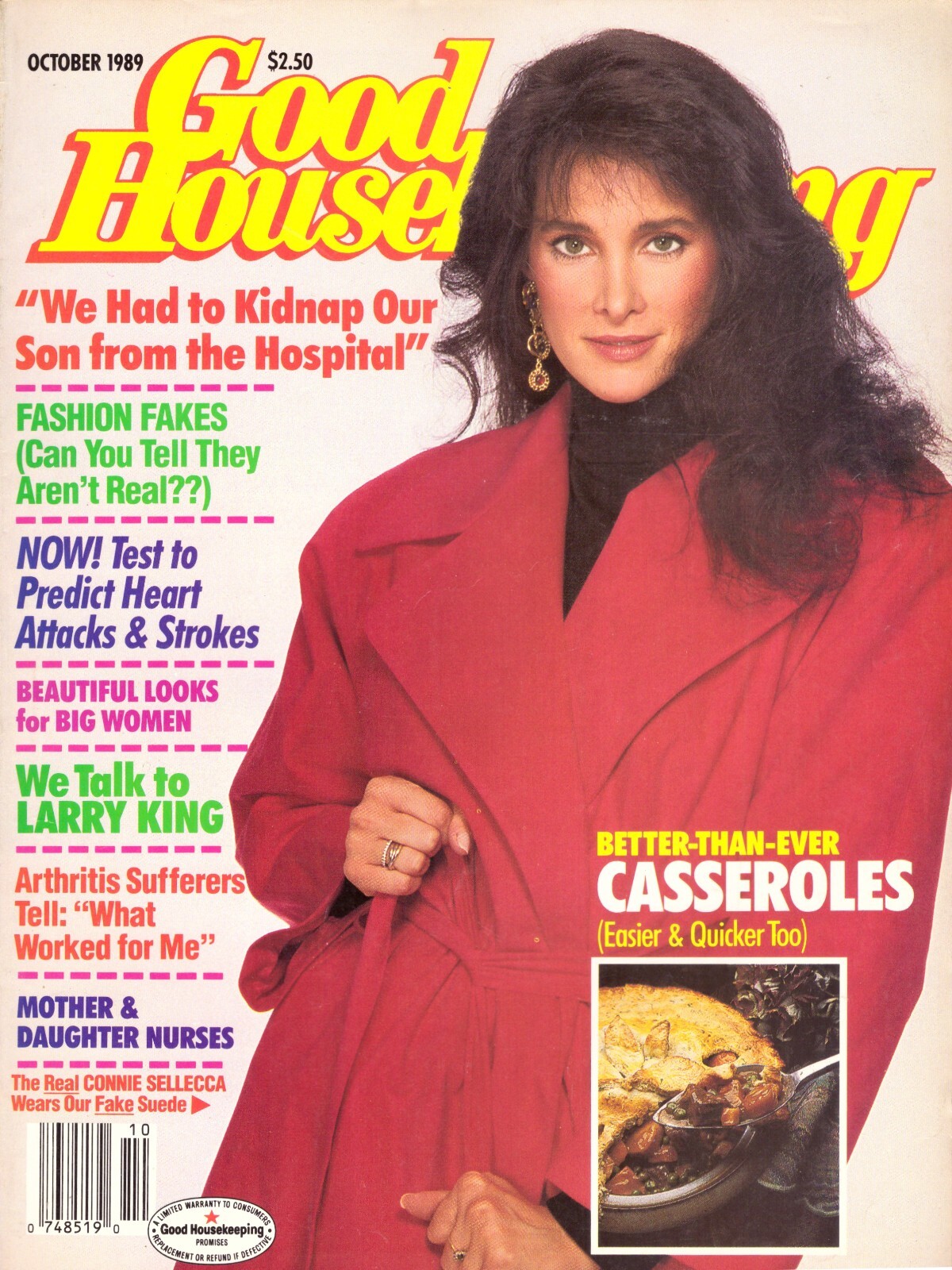 1989 Good Housekeeping October Connie Sellecca Larry King Fashion ...