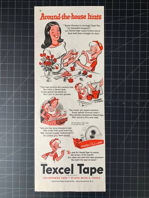 Vintage 1947 Texcel Tape Print Ad | eBay
