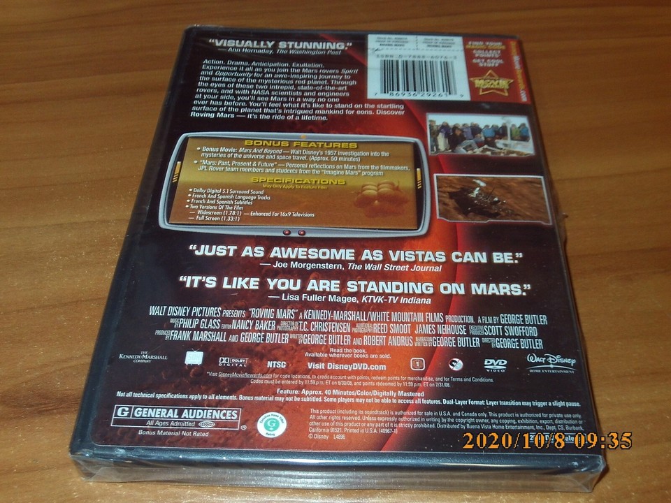 Roving Mars (DVD, Widescreen/Full Frame 2007) NEW 786936292619| eBay