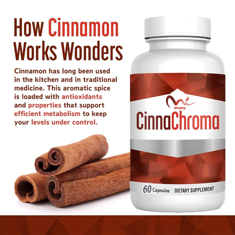 CinnaChroma 60 Cinnamon Capsules - Contains Chromium and Vanadium ...