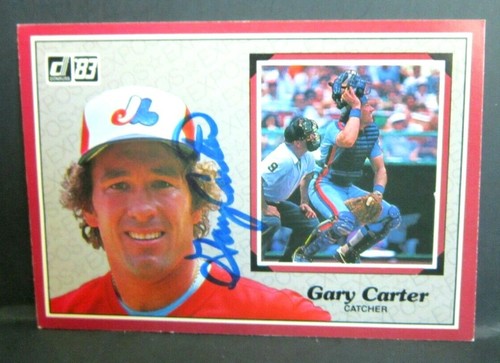 Gary Carter 1983 Donruss Oversized Blue Sharpie Autograph Card#58!Expos ...