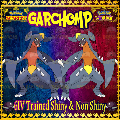 Garchomp 6IV 🌟Shiny🌟 & Non Shiny Pokemon Scarlet and Violet Best Stats ...