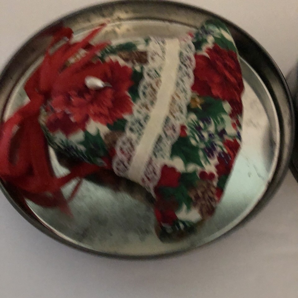 Pewter A Stitch In Time Lid Scissors Buttons Thread Metal Sewing Tin | eBay