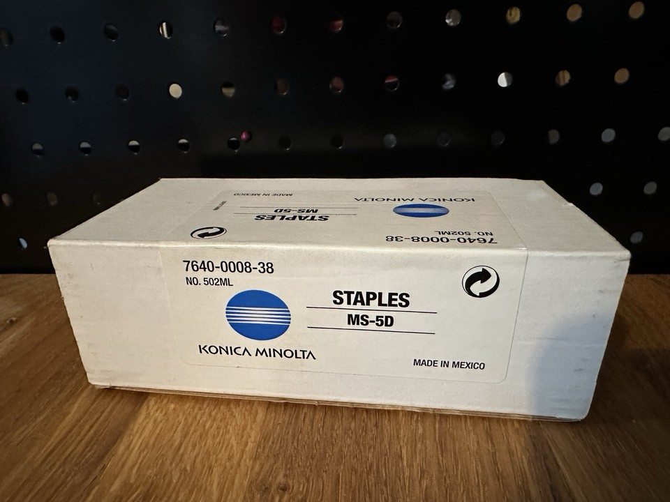 Genuine Konica Minolta MS-5D Staple Cartridge 3 Pack 7640-0008-38 502ML ...