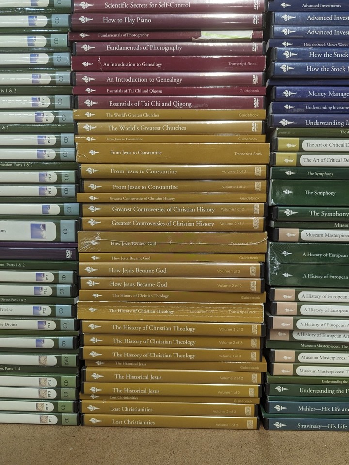 Lot of 90 The Great Courses - All DVDs & Almost All Guidebooks | eBay