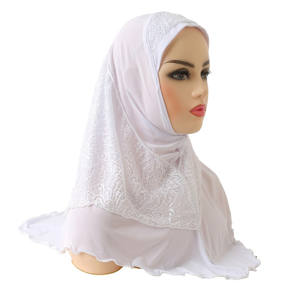 One Piece Amira Muslim Women Hijab Head Scarf Turban Lace Ready To Wear ...