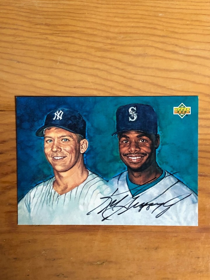 Mickey Mantle and Ken Griffey Jr 1994 Upper Deck Auto Mariners Yankees ...