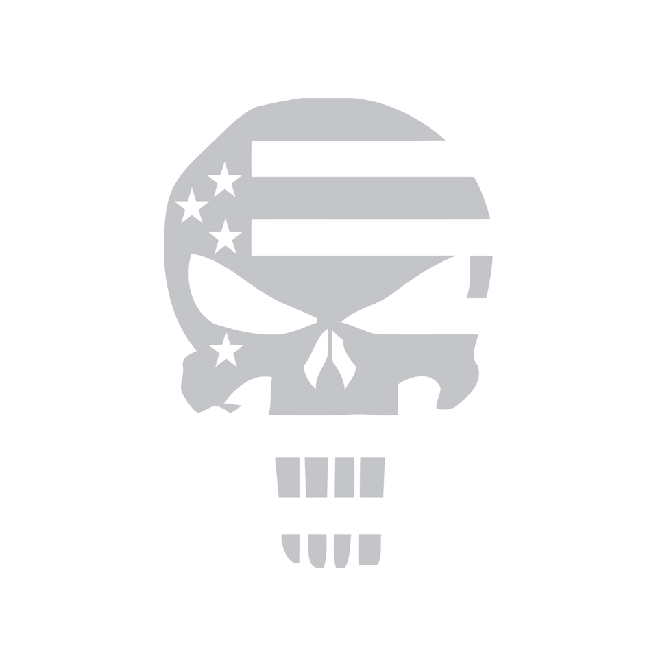 Punisher Skull American Flag Die cut decal Multiple Colors Made in USA ...