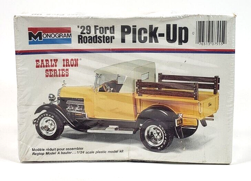 Monogram '29 Ford Roadster Pick-Up 1/24 scale Model Kit 7555 Vintage ...