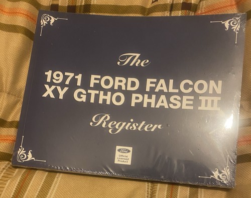 BLUE EDITION 1971 FORD FALCON XY GTHO PHASE III REGISTER - BOOK LIMITED ...