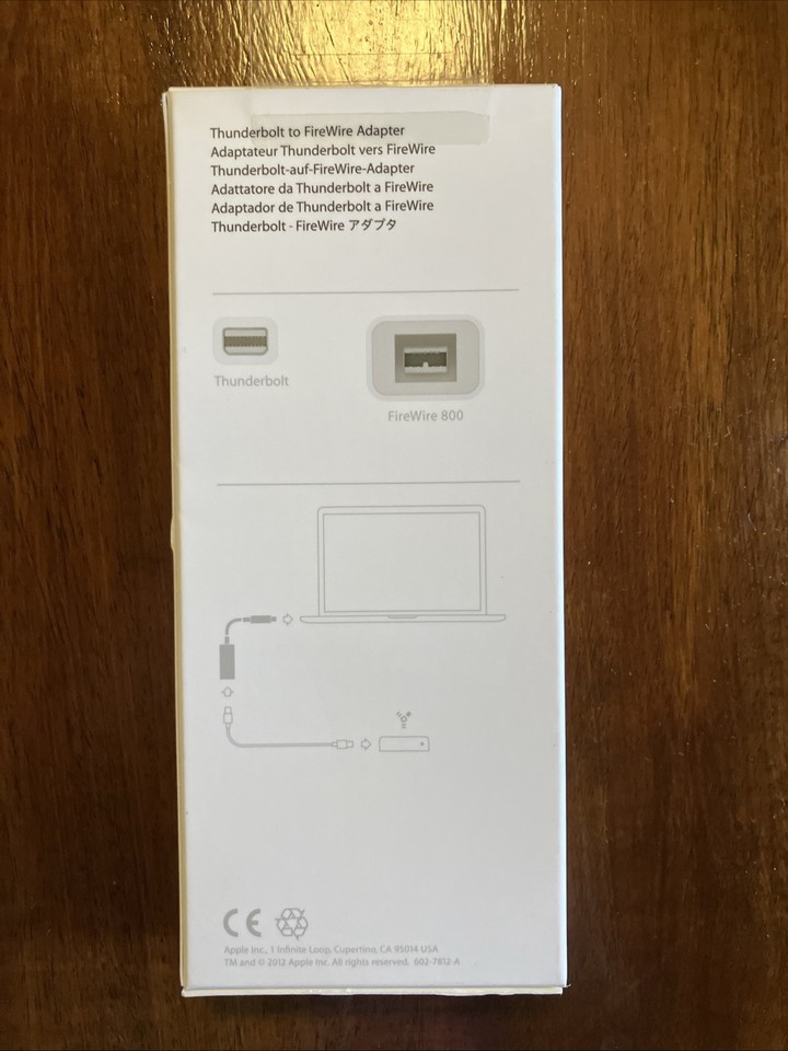 Thunderbolt to FireWire Adapter - Apple - MD464ZM/A | eBay.de