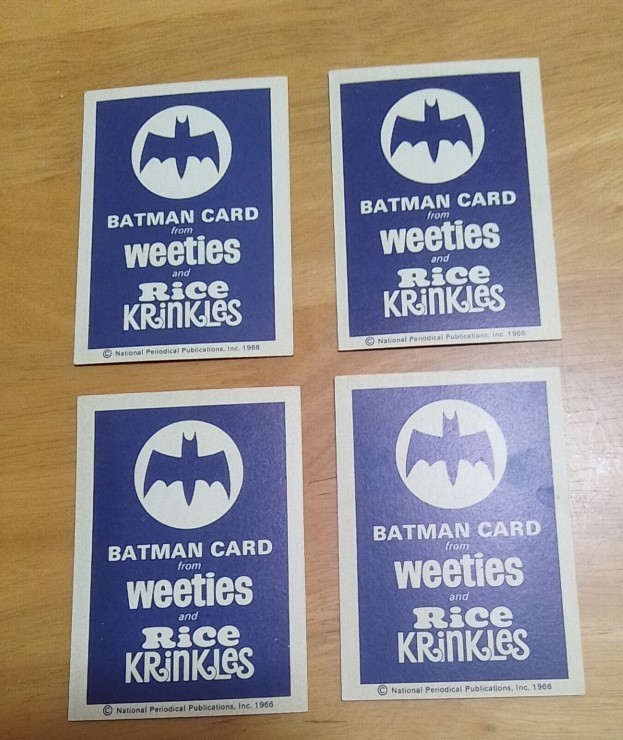 Nabisco Weeties & Rice Krinkles 1966 Batman Card x 4 The Penguin #s 2,3 ...