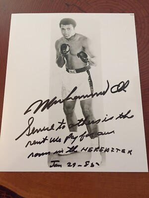 Boxing! Rare Muhammad Ali Autographed Photo! ( The Best) L.O.A. | eBay