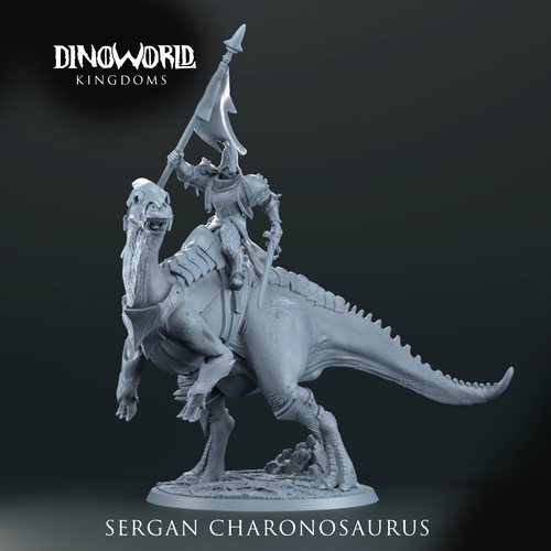 DinoWorld Kingdoms Sergan Charonosaurus (human lancer) RPG 3D printed ...