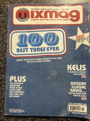 Mixmag Dance Music Magazine November 2001 Sex Clubs EDM Drugs, DJing ...