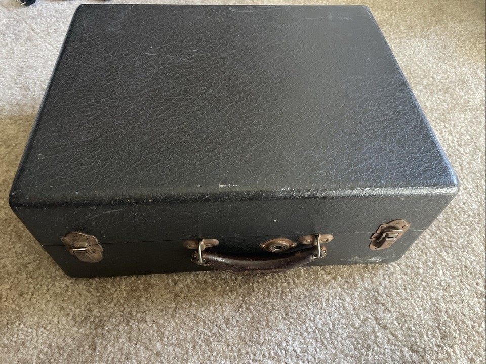 Vintage Antique Victrola Suitcase Record Player Hand Crank Portable ...