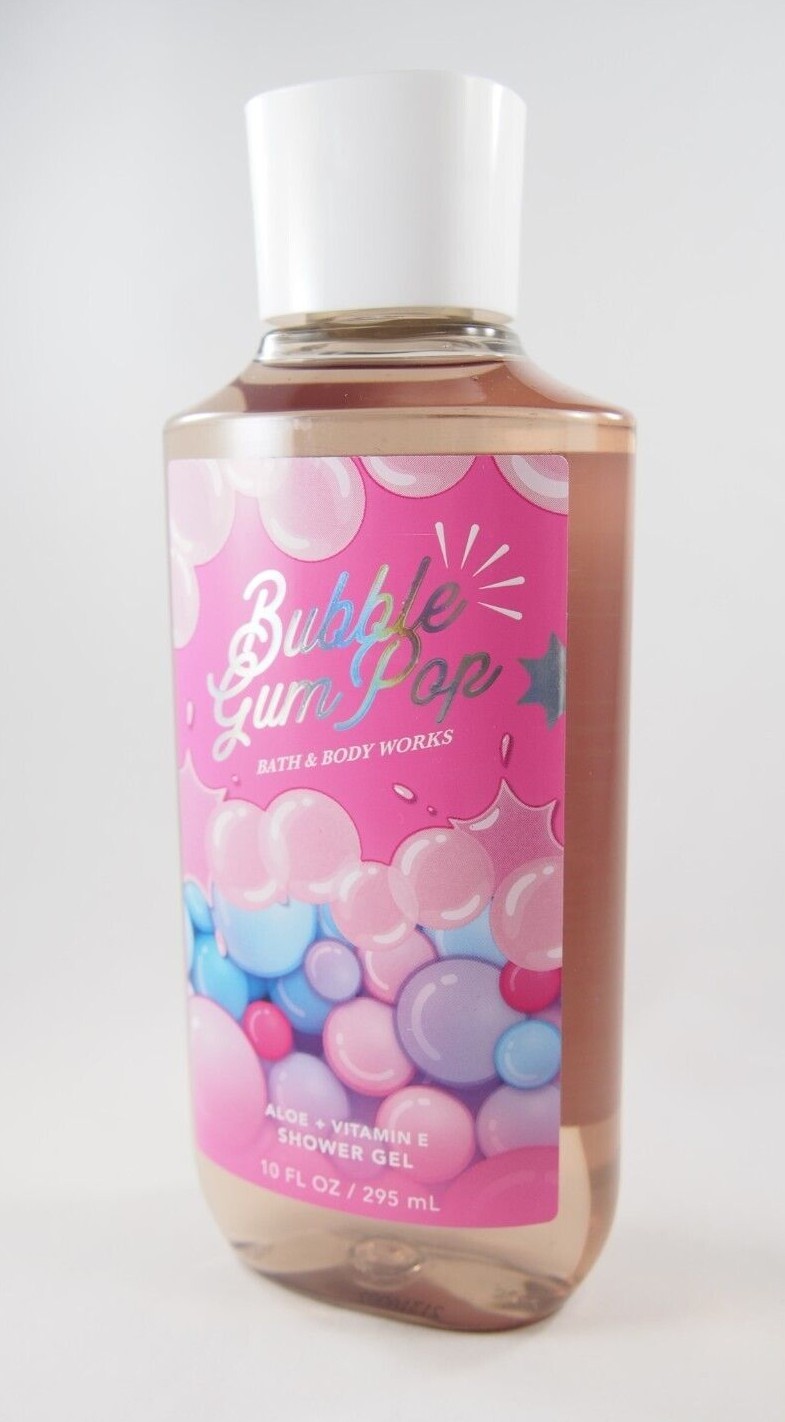 (1) Bath & Body Works Pink Bubblegum Pop Aloe Vitamin E Shower Gel Wash ...