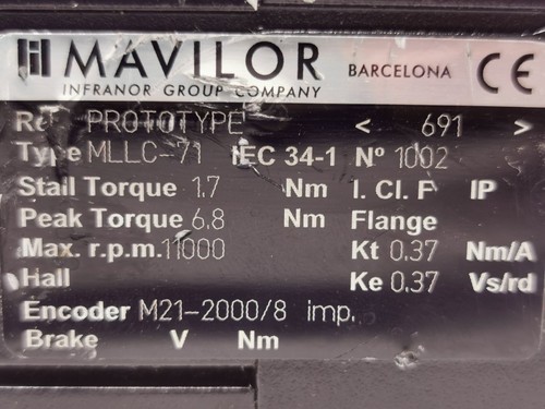 Infranor Mavilor Servo Motor MLLC-71 11000 RPM | eBay