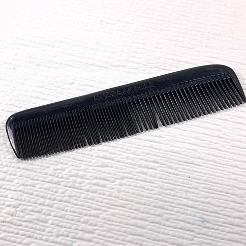 Vintage Ace Unbreakable Plastic Black Hard Rubber hair Comb USA Pocket ...
