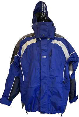 Men’s Red Ledge Coat. LG, Waterproof, Breathable, Removable Hood, Blue ...