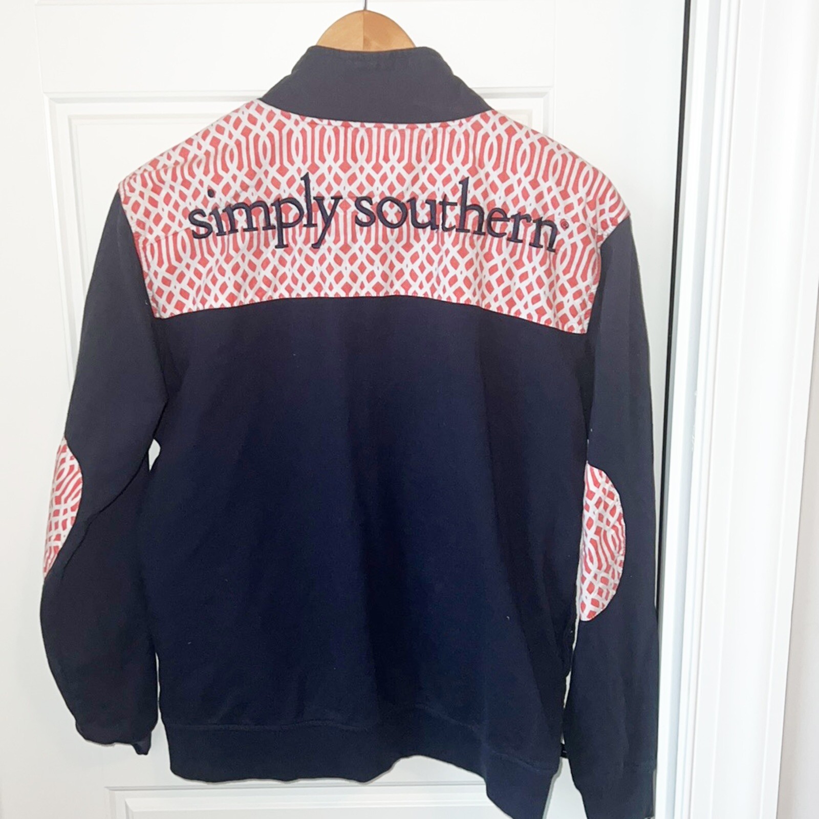 Simply Southern Womens Size Large Logo Half Zip Pullo… - Gem