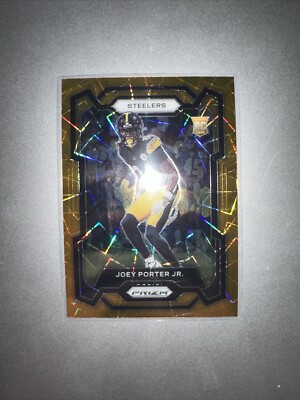 2023 Panini Prizm Joey Porter Jr Orange Lazer Prizm #386 Pittsburgh ...