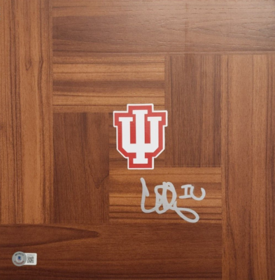 Calbert Cheaney Signed Floorboard w/ BAS COA #BH066425 Indiana Hoosiers ...