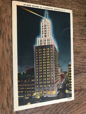 Rand Building by Illumination Buffalo New York Postcard | eBay