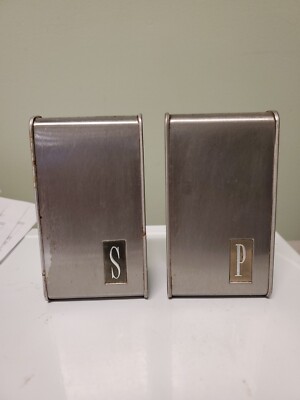 Vintage MCM Lincoln Beauty Ware Deluxe Chrome Triangle Salt & Pepper ...