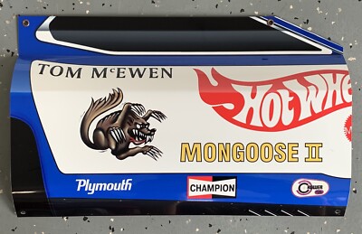 WOW!!!Curved Mongoose Plymouth Race Car DRAG RACING Door Style Sign ...