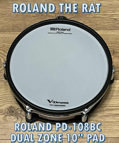 🐀👌ROLAND PD-108 10"BC/DUAL ZONE PAD/FREE POSTAGE INC/READ THE LISTING📦🚚 ...