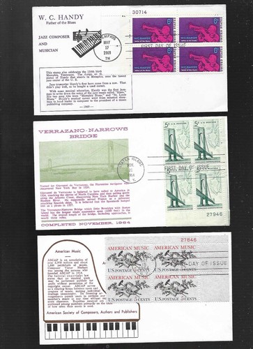 US FDC FIRST DAY COVERS 1960 'S PLATE BLOCK NO ADDRESS LOT OF 7 BY VON ...