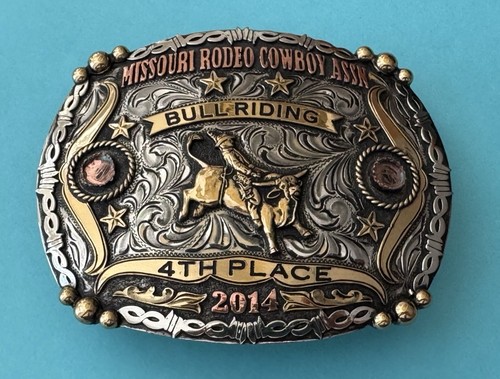 Vintage 2014 Missouri Rodeo Cowboy Assn Bull Riding Cut Above Trophy ...