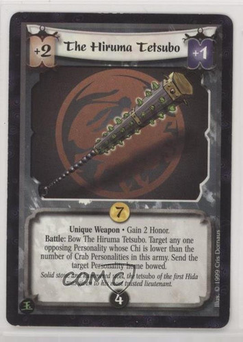 1999 Legend of Five Rings (L5R) CCG - Pearl Edition The Hiruma Tetsubo ...