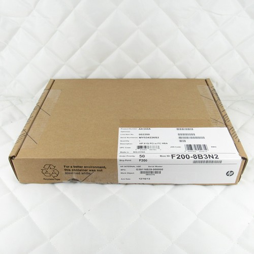 HP 81Q 8GB 1-PORT PCIE FIBRE CHANNEL HOST BUS ADAPTER KIT AK344A 489190 ...